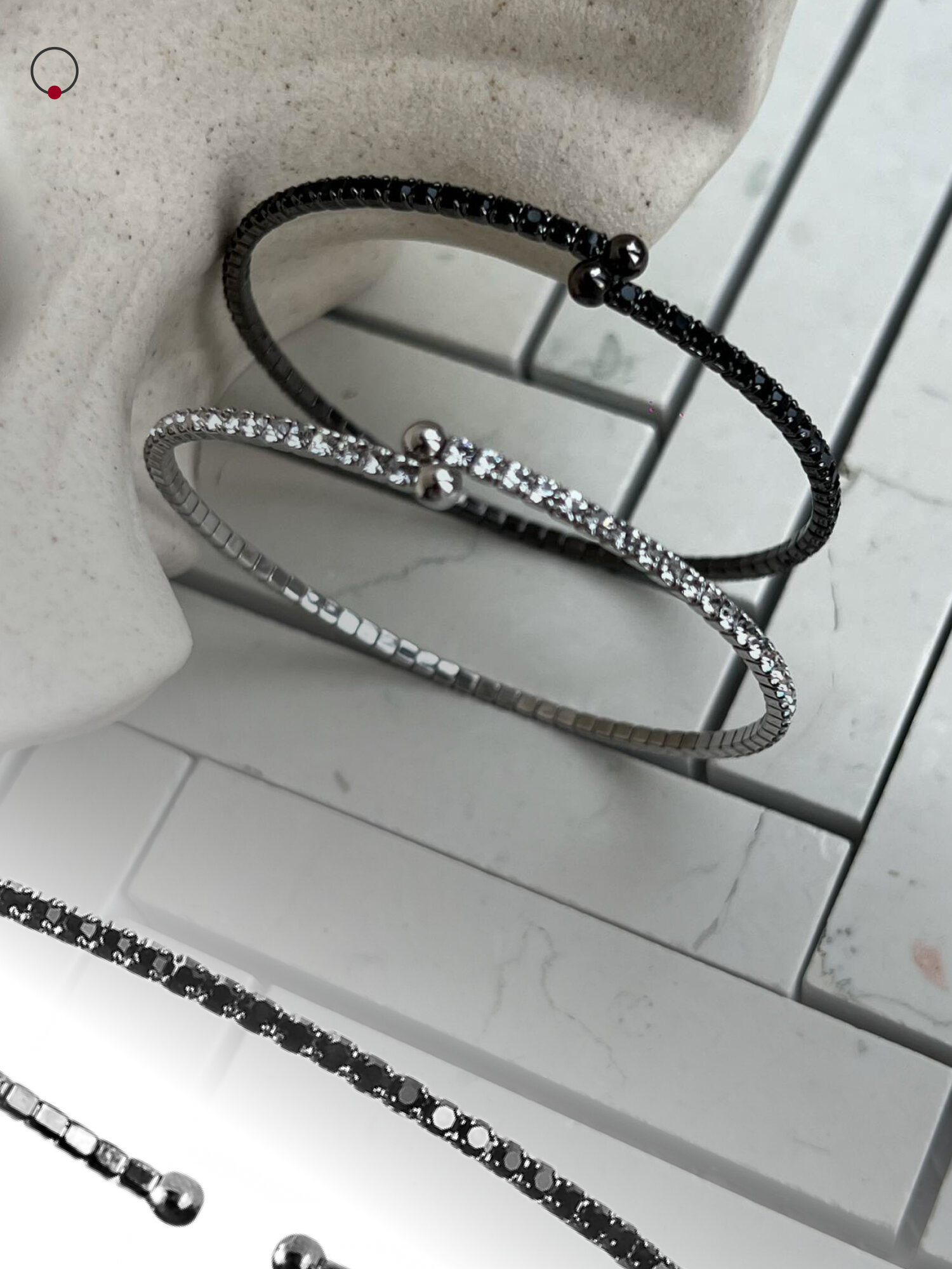 Теннисный браслет Kalinka modern story, кристаллы Swarovski