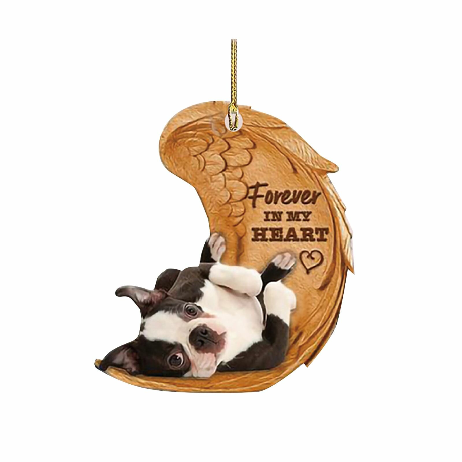 Милый автомобильный декор: брелок для ключей, украшение на зеркало заднего вида с ангельскими крыльями и собаками