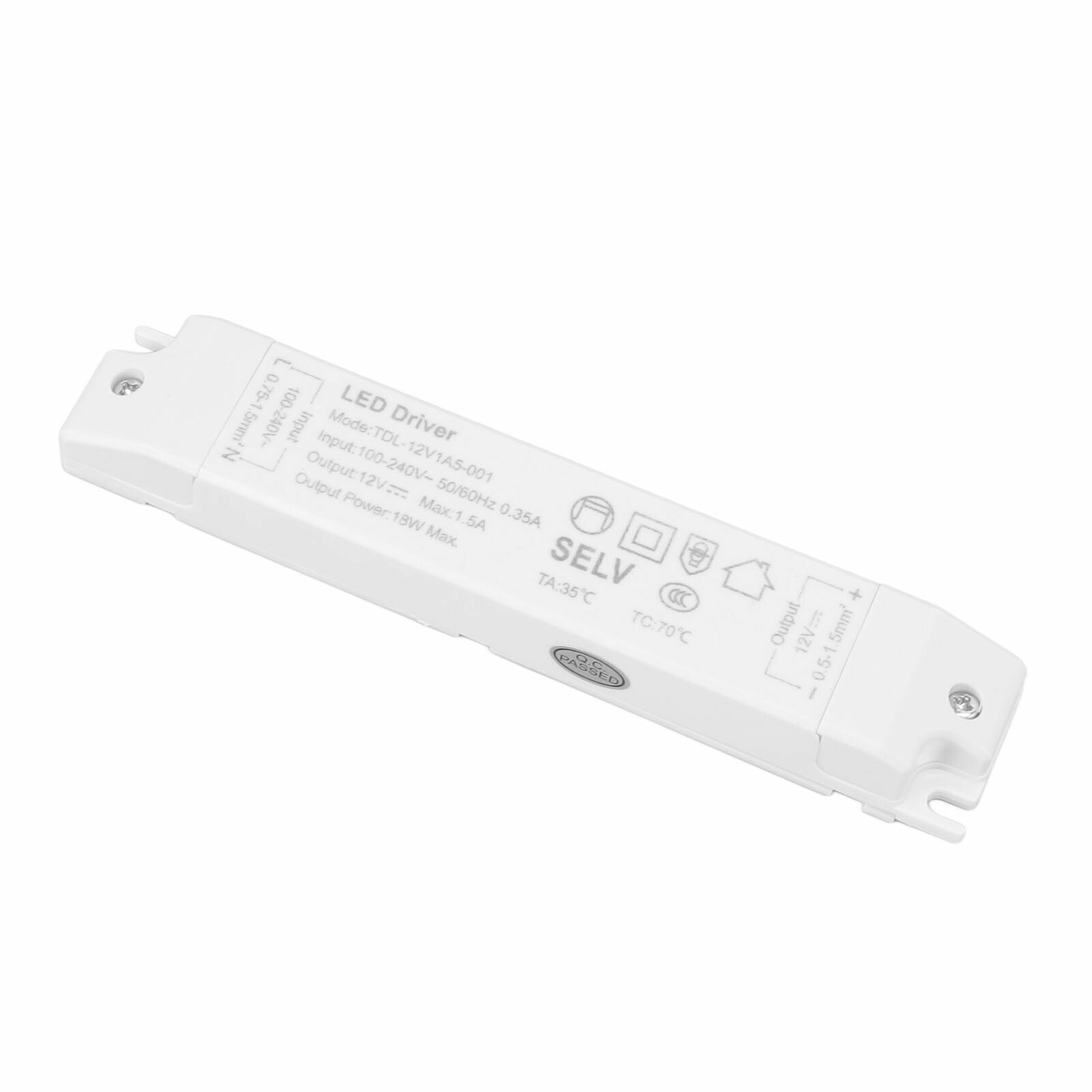 18W светодиодный драйвер трансформатора DC12V 1.5A ABS Multi Deviction Seviction Foodse Forge для дома AC100–240V