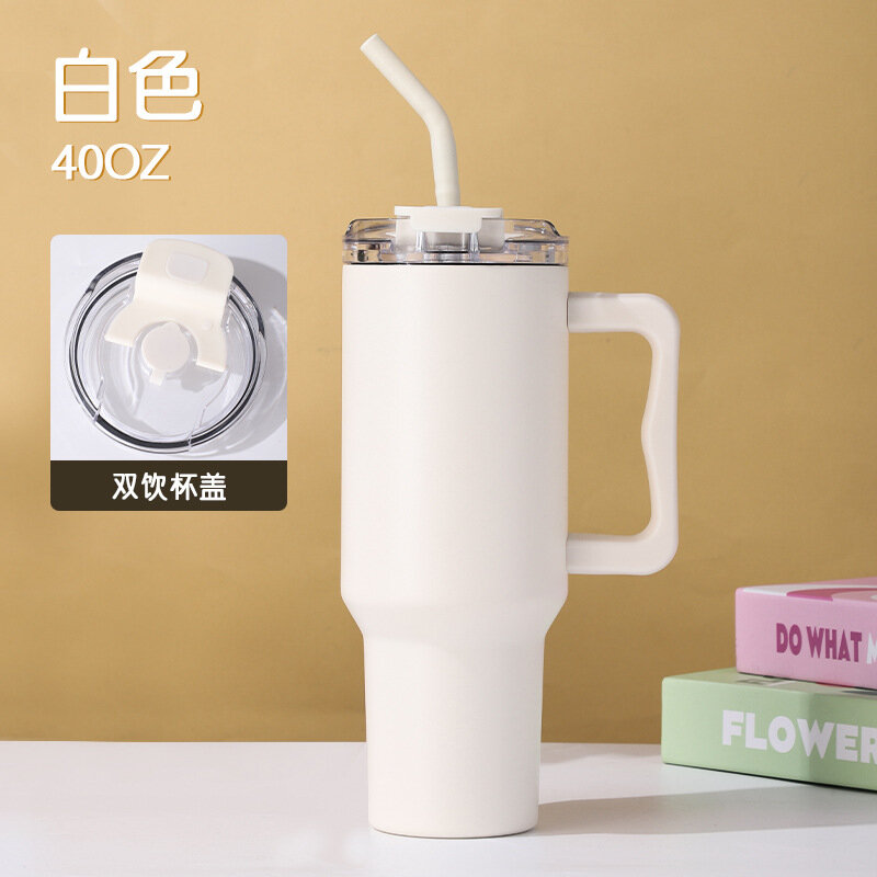 Кросс-бордерный стакан Stanley Style 40oz, утолщенный, из нержавеющей стали 304, изолированный стакан, большой объем, женский автомобильный стакан для воды