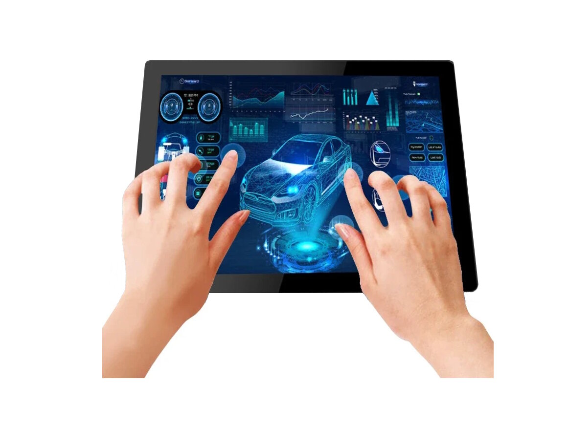 Сенсорный 17” промышленный, встраиваемый, универсальный монитор с колонками.