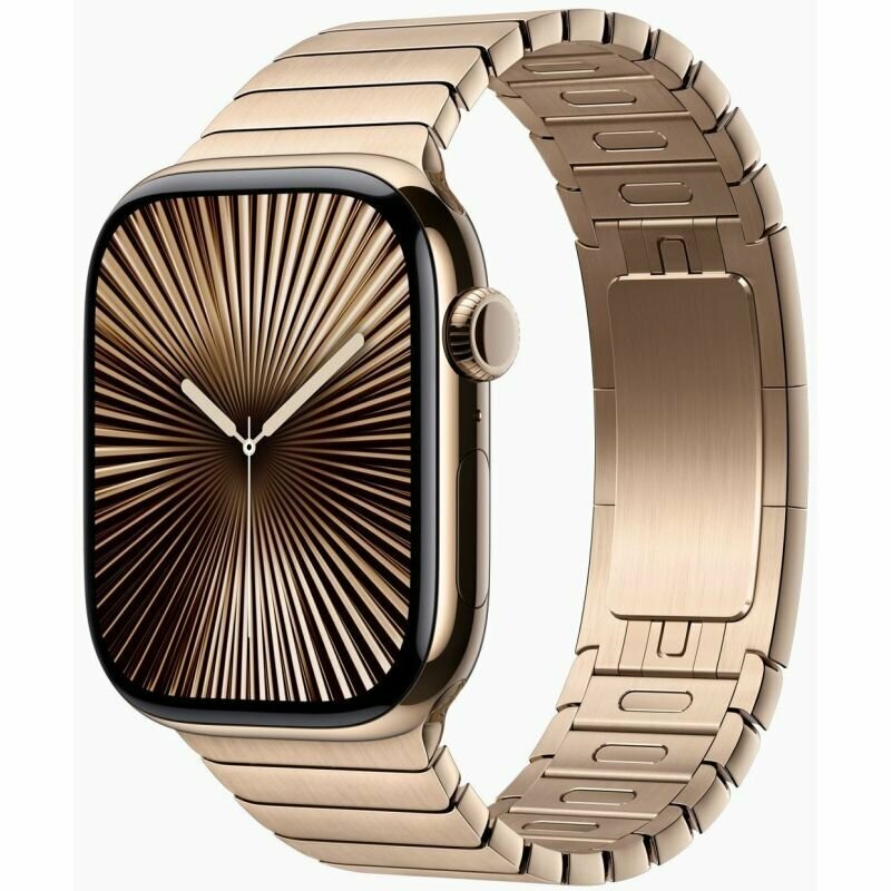 Умные часы Apple Watch S10 46mm Gold Titanium Case, Gold Link Bracelet, Золотые титановые, Global