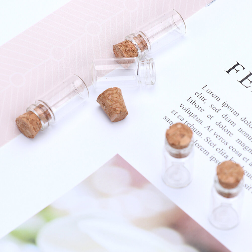 Маленькие стеклянные банки для рукоделия, комплект 30 штук, размер 2,40 2,40 1,10 см, объем 1,5 мл