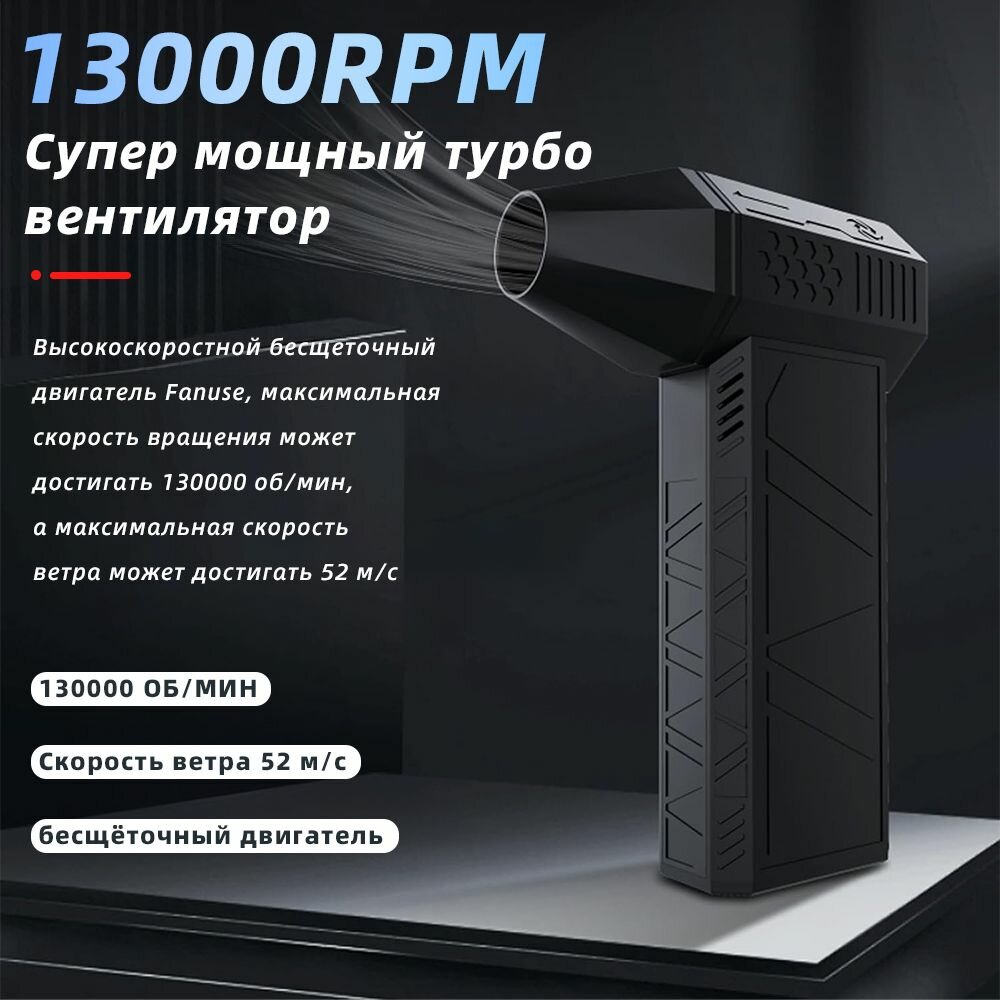 Портативная аккумуляторная воздуходувка для уборки пыли и мусора, USB-зарядка, мощный воздушный поток, компактный дизайн