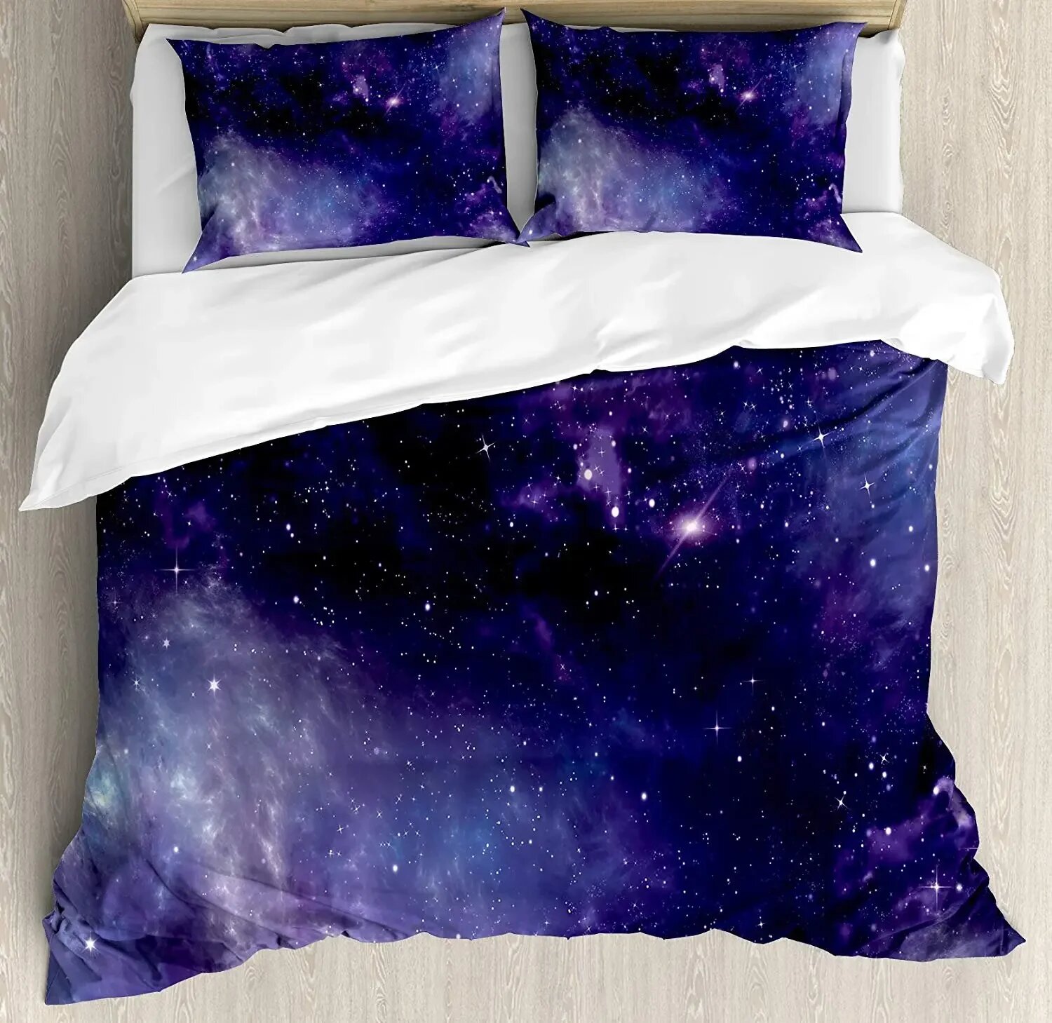 Комплект постельного белья Небо с открытыми космическими звездными созвездиями 135x200cm(50x75cmx2)