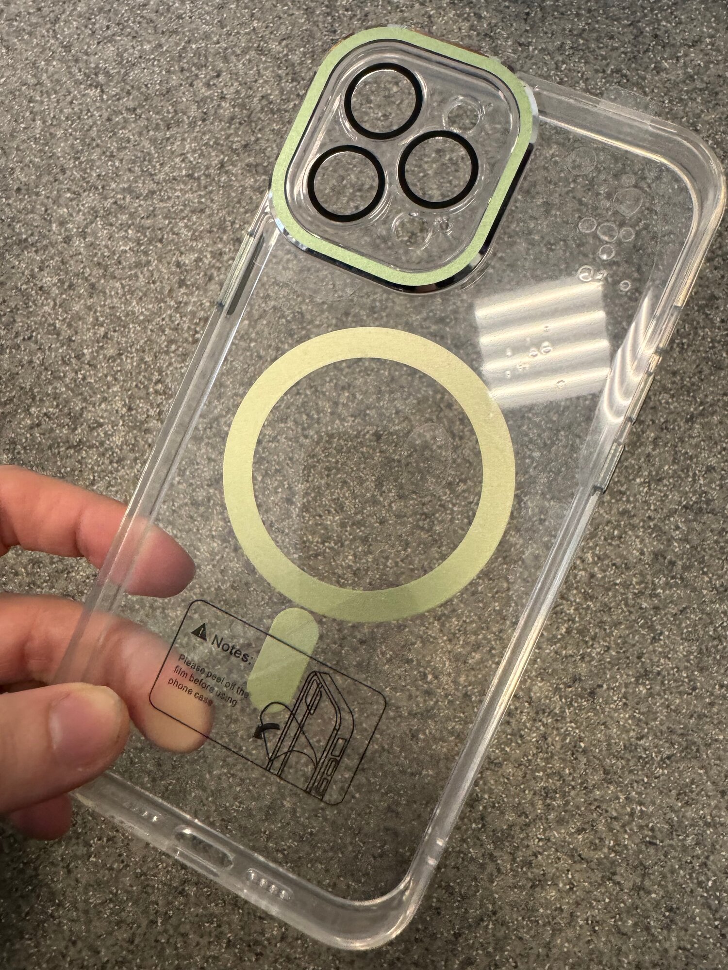 Чехол панель накладка бампер MyPads Brum для iPhone 12 Pro тонкая пластиковая крышка с защитой задней камеры и Macsafe, прозрачная, зеленая