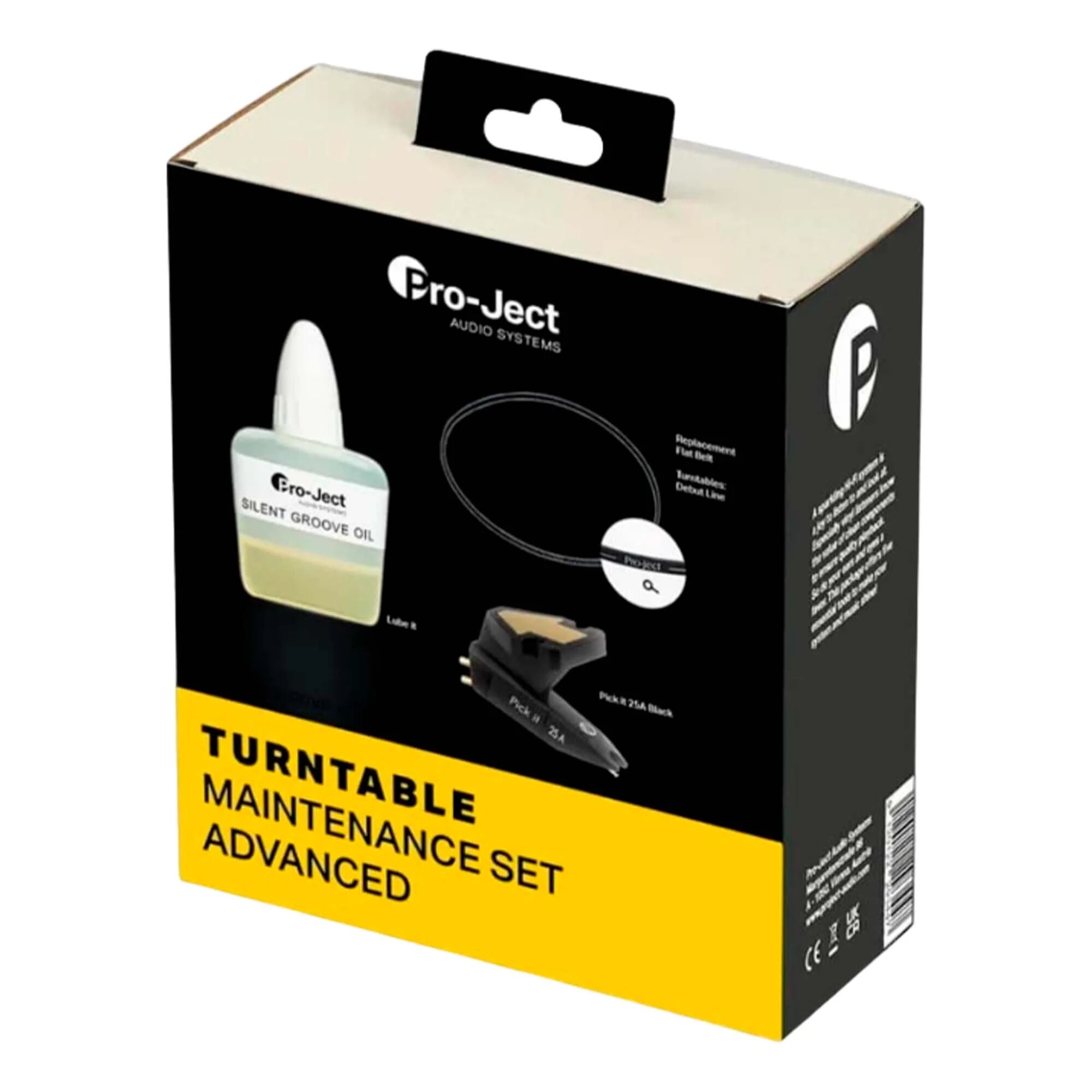 Набор для обслуживания проигрывателей винила Pro-Ject Maintenance Set Advanced , масло, плоский пассик, сменная игла