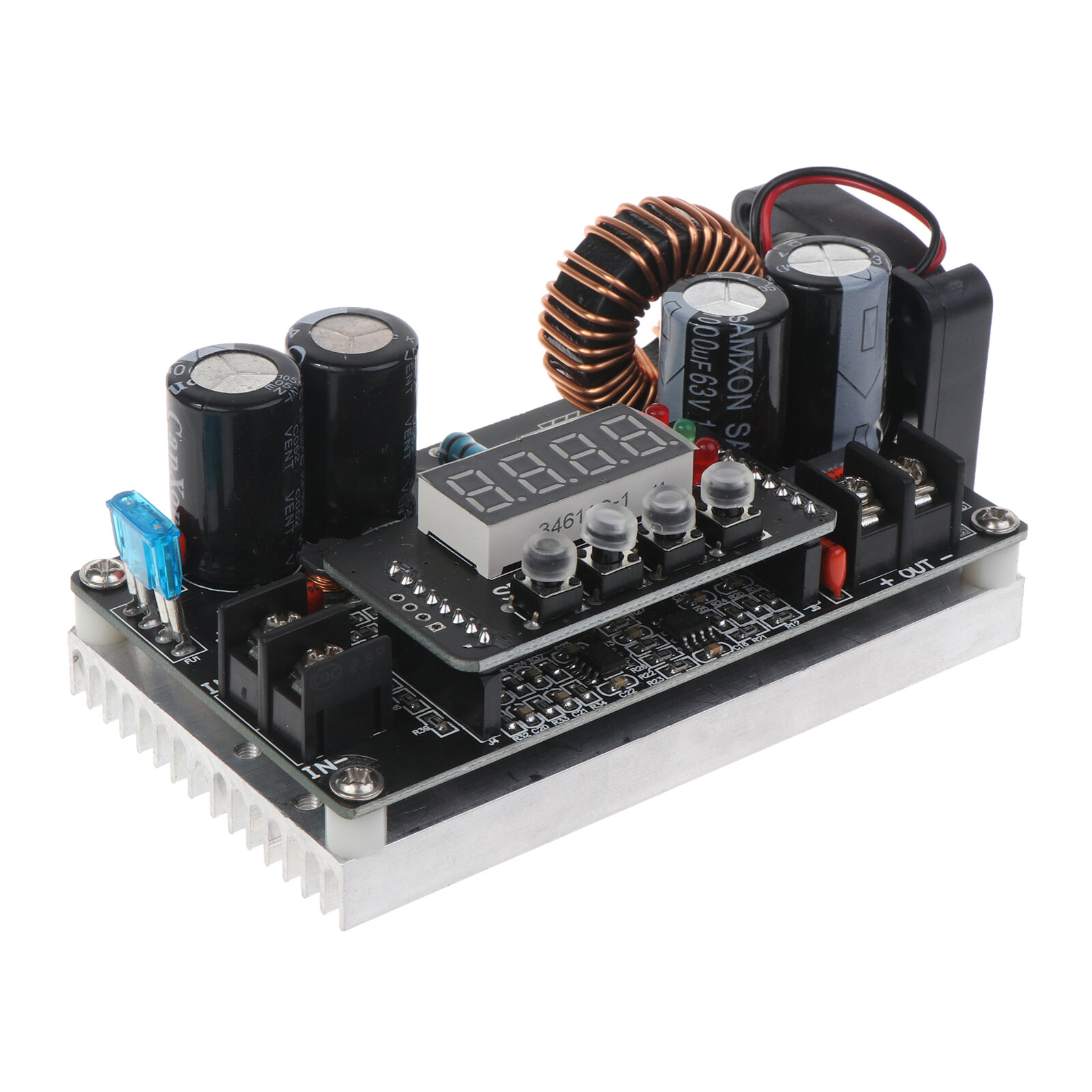 Модуль понижения напряжения с индикаторной лампой, регулируемый регулятор напряжения, понижающий преобразователь, модуль источника питания постоянного тока