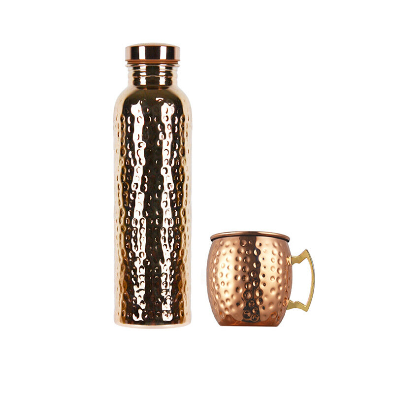 Dr. Brass Аюрведическая медная бутылка 900 мл оздоровление водой, натуральная медь.