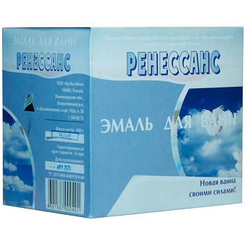 Эмаль для Ванн 2-х комп. Англес Ренессанс 0.8кг Белая для Восстановления Покрытия.