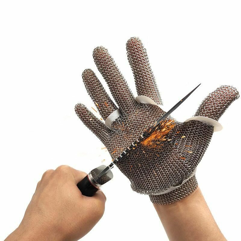 Кольчужные перчатки, для резки и шлифовки, с проволочным полотном, 5 уровней устойчивости к порезам