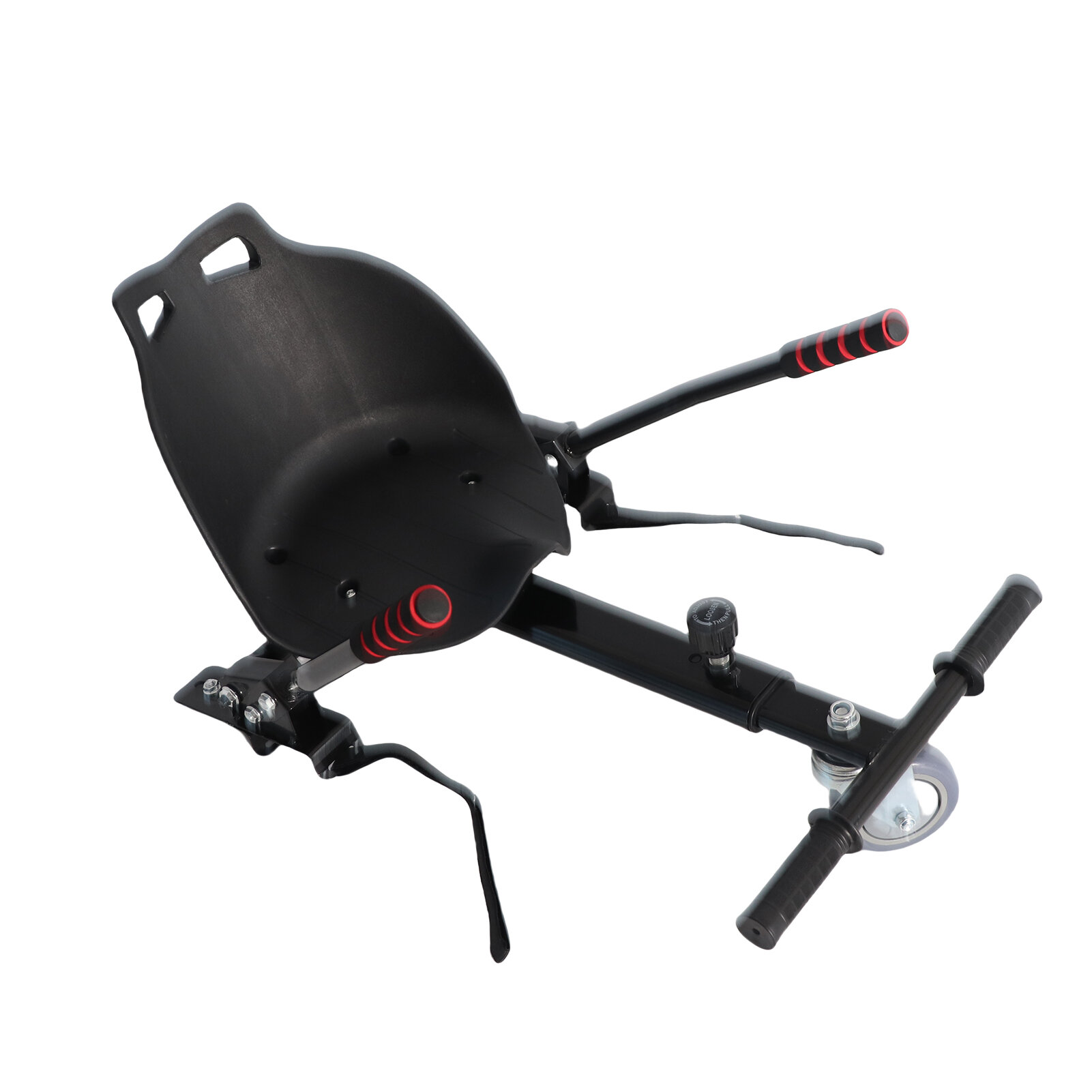 Hoverboard Seat Attachment for All 6-10in Hover Board Adjustable Go Kart Balancing Scooters Accessories with Hand Operated Rear Wheel Control