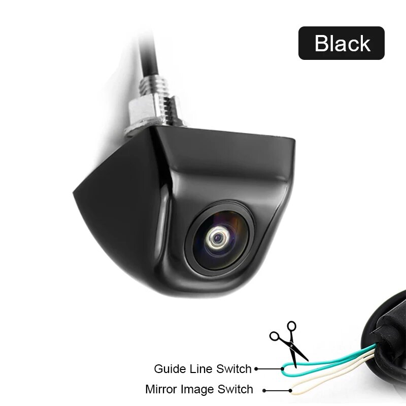 170-градусная камера ночного видения Starlight CCD с объективом «рыбий глаз» Автомобильная камера заднего вида для монитора автомобиля Android DVD, Black Camera