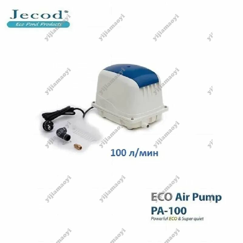 Мембранный компрессор Jecod RCNAX, для аэрации пруда, септика, нерестилища, 100 л/мин