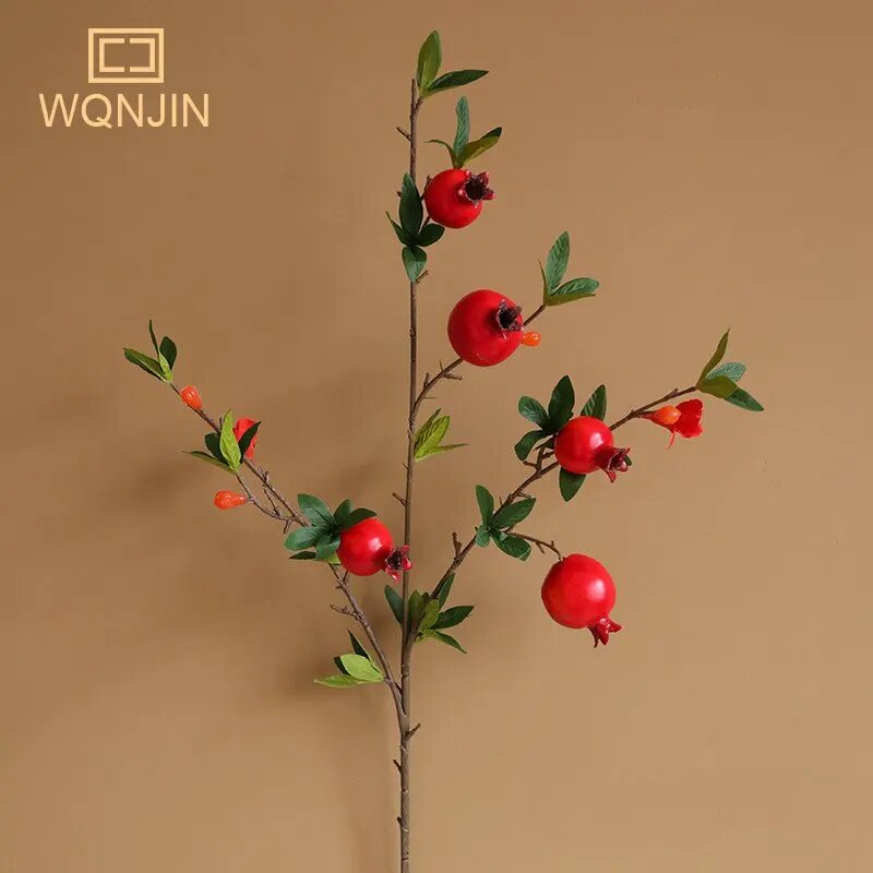 Искусственные гранаты из шелка WQNJIN red