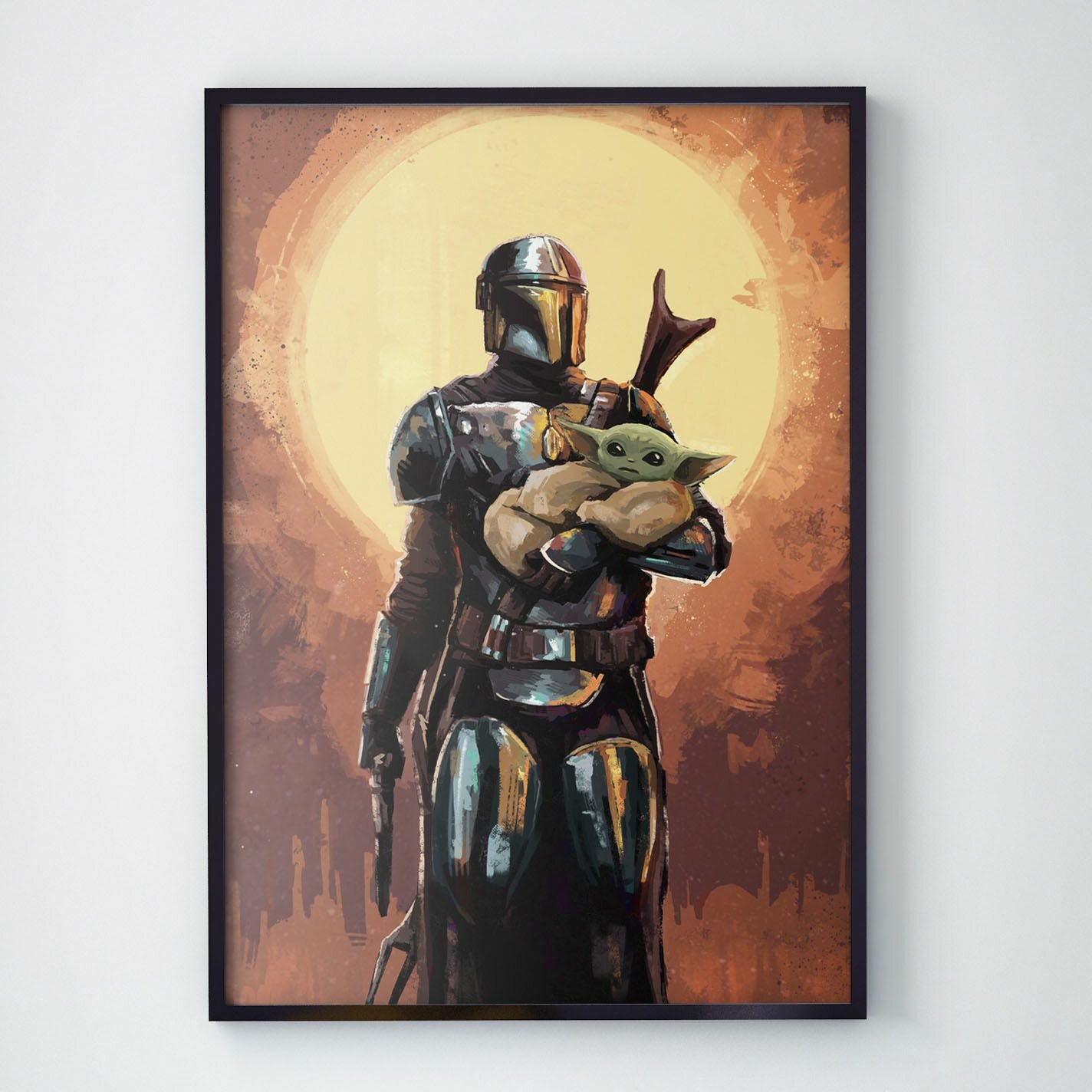 Плакат, постер Мандалорец, the Mandalorian на бумаге, размер 21х30см