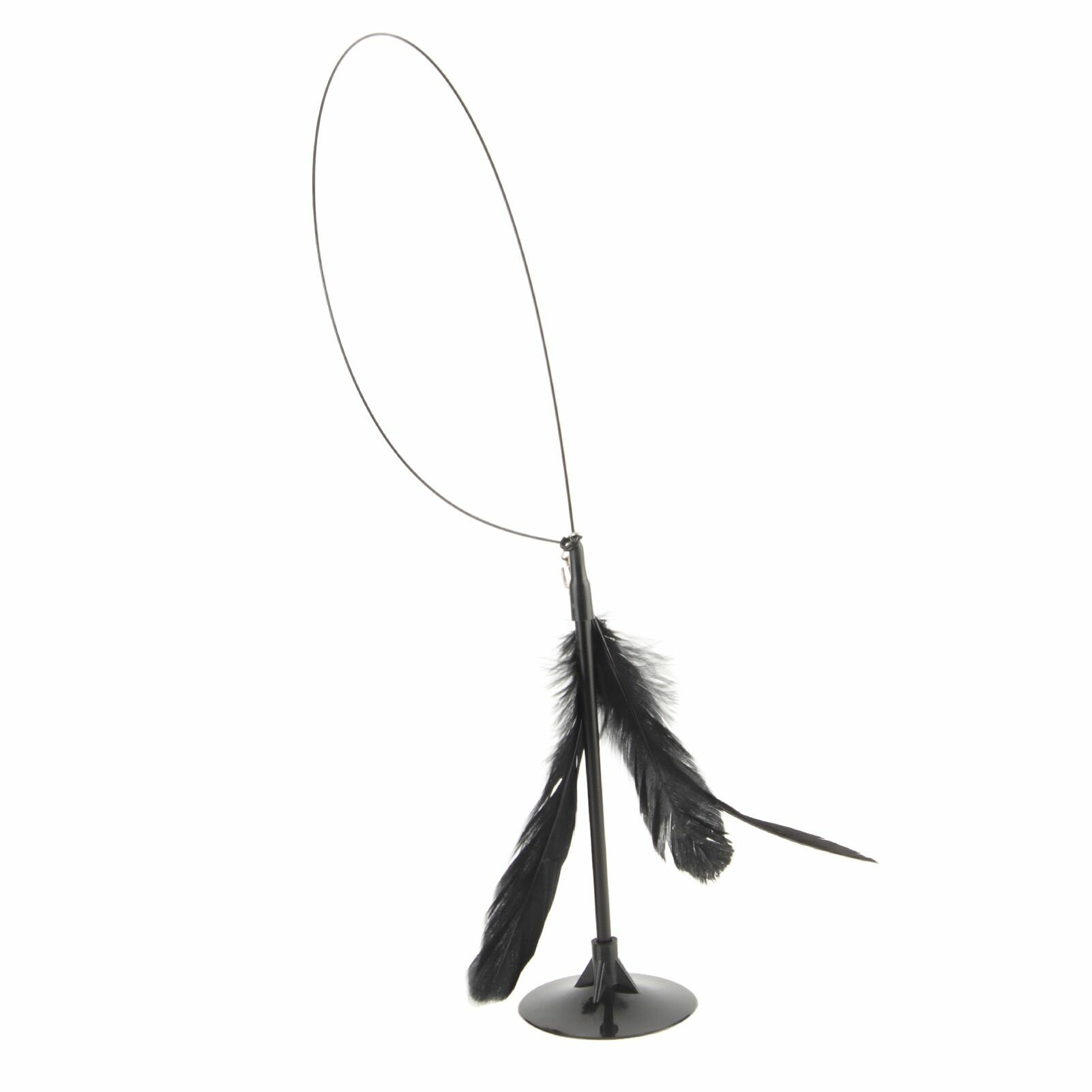 Игрушка для кошек - Ловушка с перьями и мощной присоской, устойчива к укусам, специально для котят