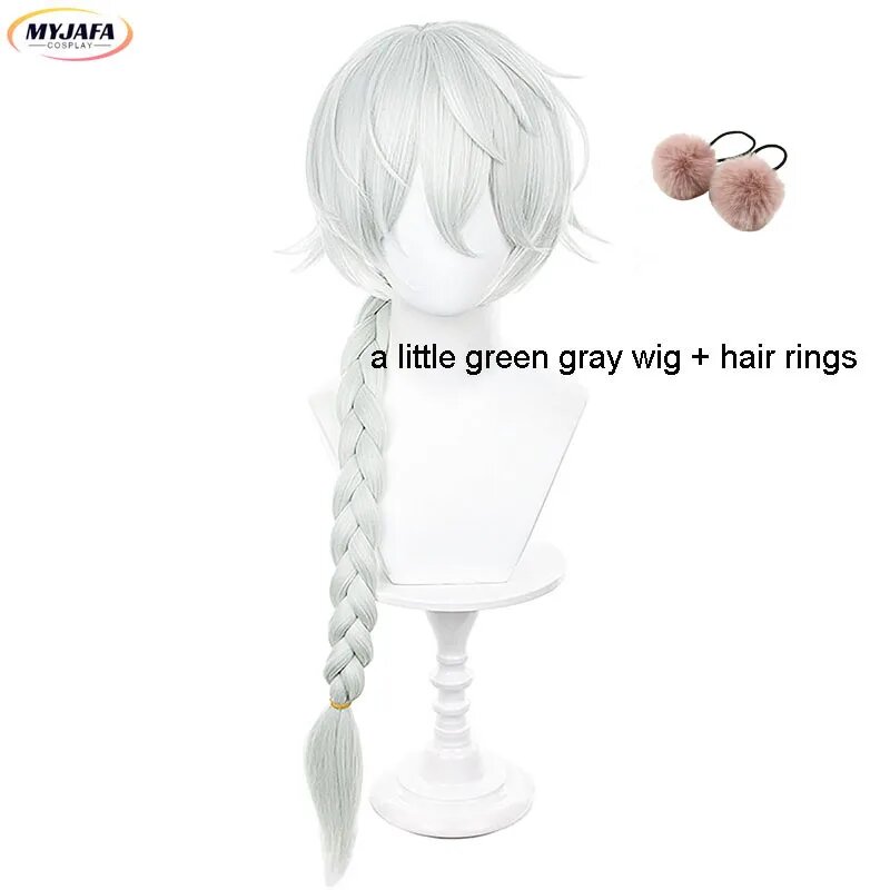 Косплей парик Николай Гоголь зеленый серый Серый, Wig A Hair Rings
