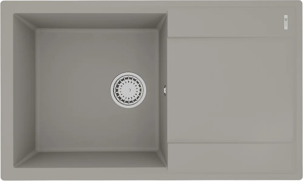 Мойка кухонная Lemark Imandra 840 9910033 прямоугольная, 84x50, мойка для кухни, с крылом, серая, матовая