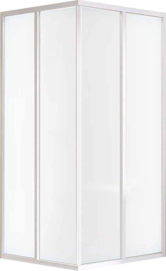 Душевой уголок Ravak Supernova SRV2-90 195 S без поддона, стеклянный, 90x90, с матовым стеклом, раздвижной, белый