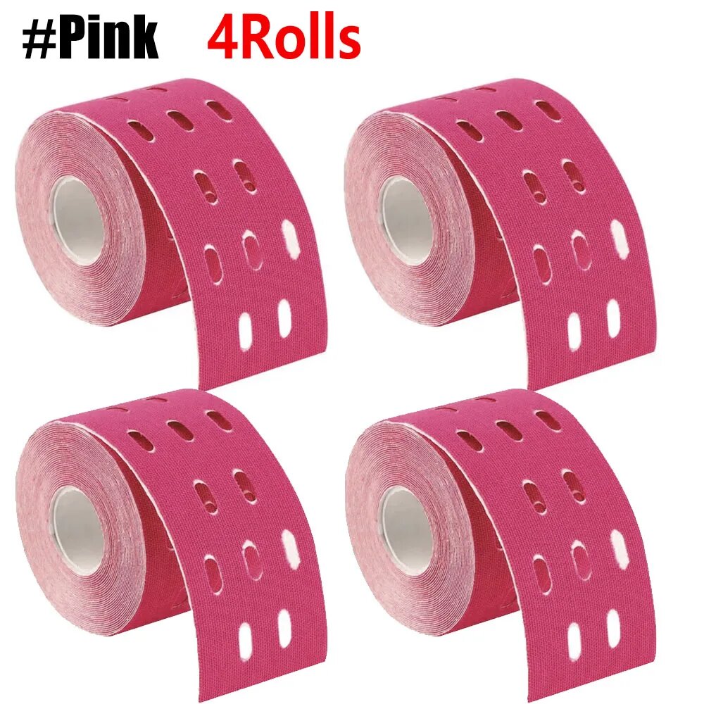 Водонепроницаемый Набор Кинезиологических Лент Из 4 Штук | Эластичный Спортивный Тейп Для Pink