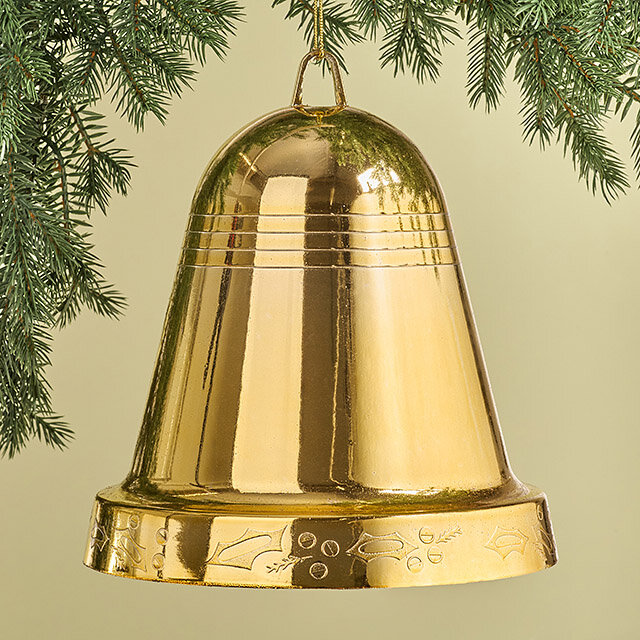 Елочная игрушка Колокольчик Xmas Peal 25 см золотой, подвеска, Winter Deco, 4060159