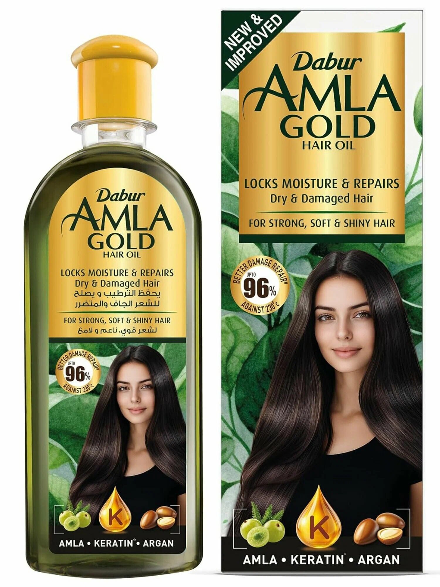 AMLA GOLD Hair Oil, Dabur (амла голд Масло для сухих и поврежденных волос, Дабур), 200 мл.