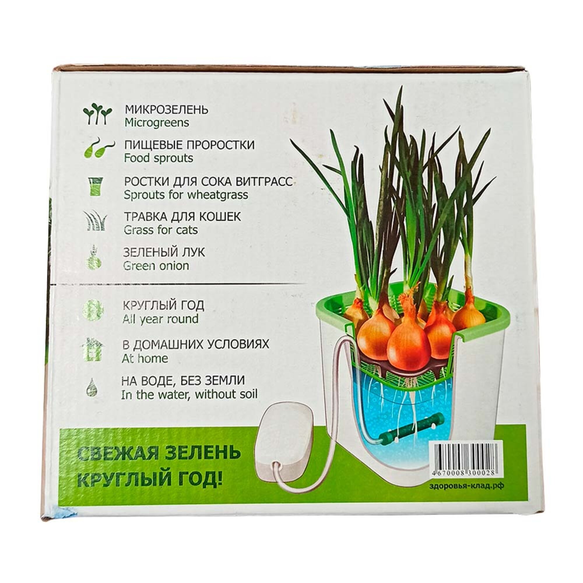 Устройство мощное выращивания зелёного лука дома ZK луковая chudo gryadka лоток гидропонный