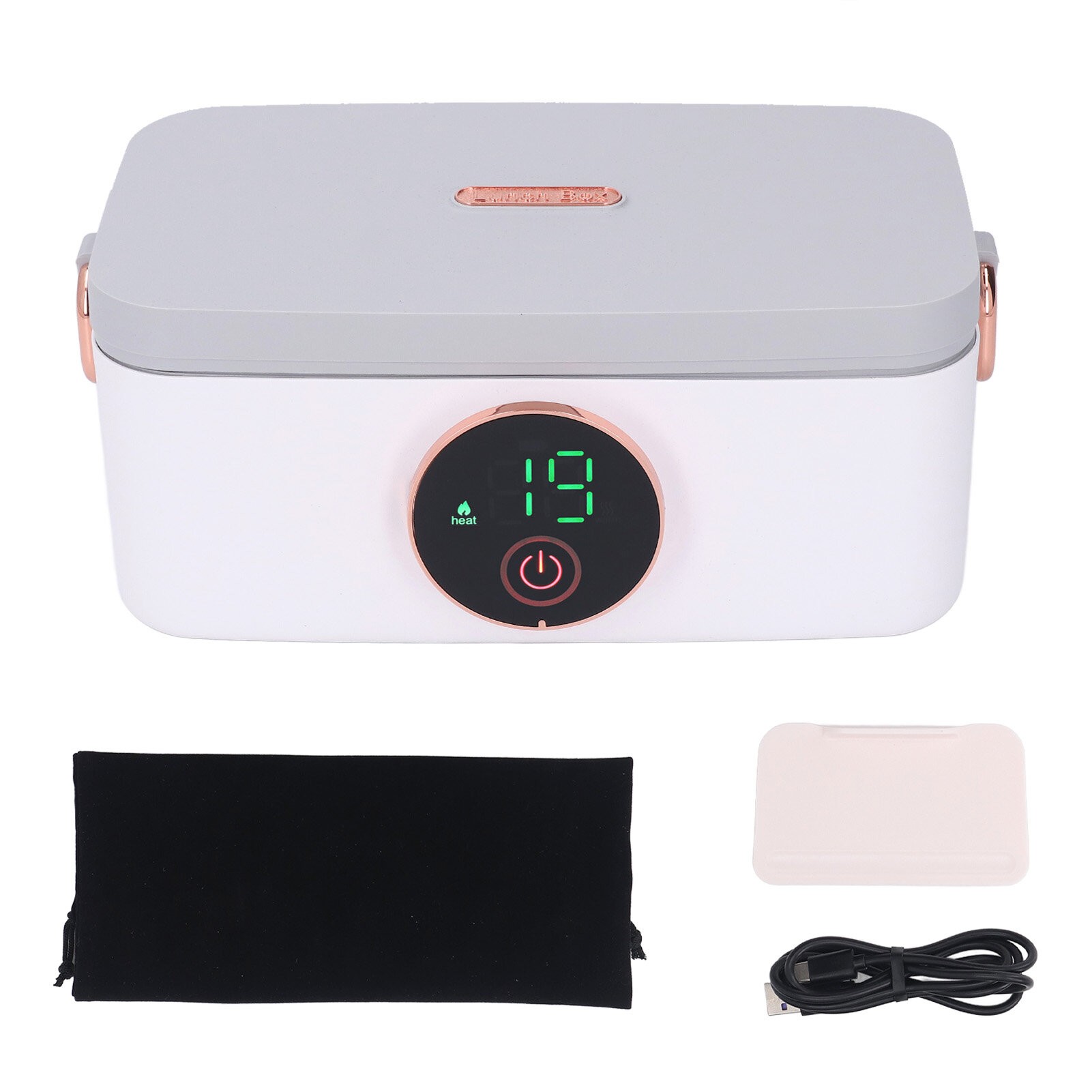 Ланч-бокс с подогревом 1л, 60W, беспроводной, 16000 мАч