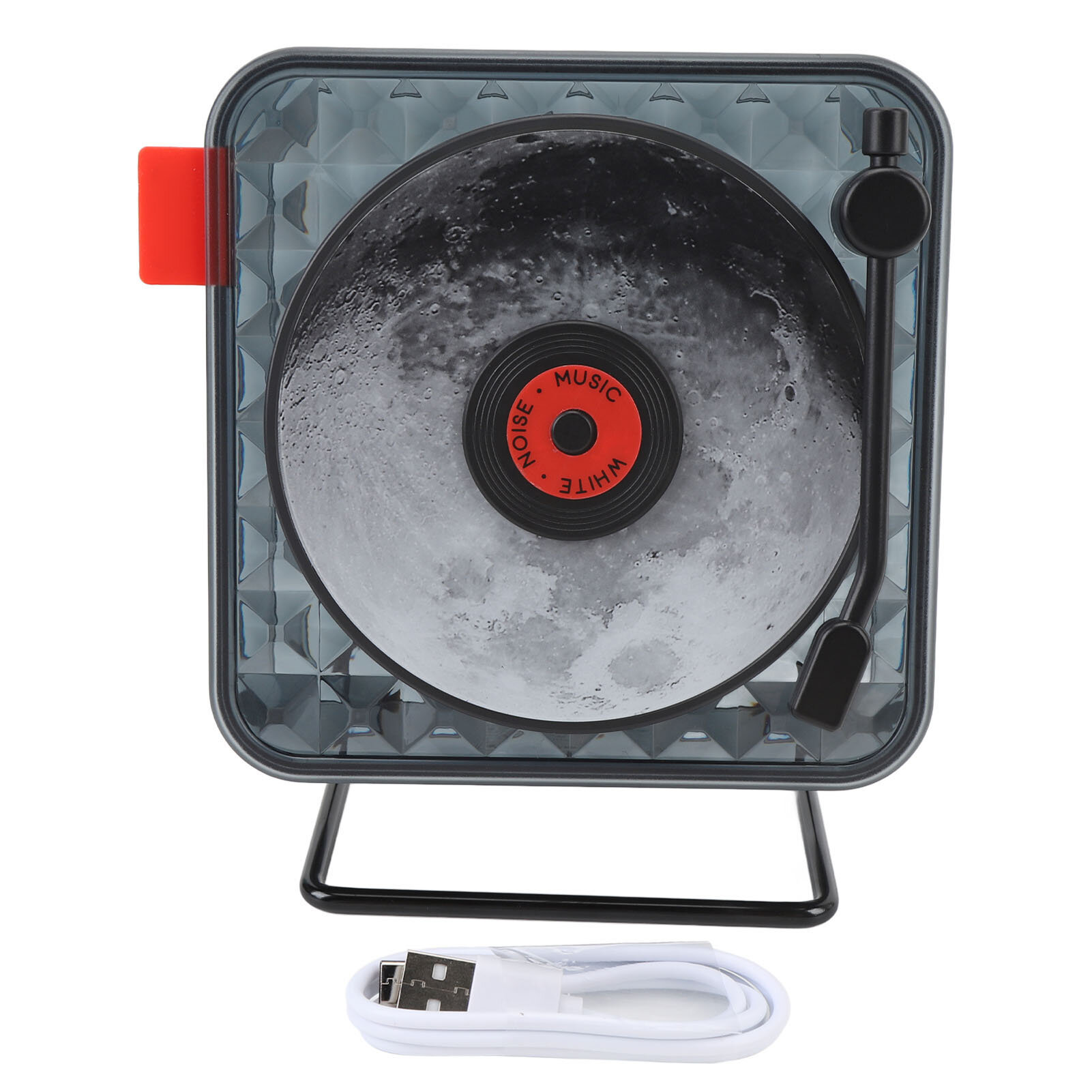 Беспроводная Bluetooth-колонка с объемным звуком 360 градусов, функцией белого шума и RGB-подсветкой для занятий спортом и сна, в темную ночь, в стиле «Черная луна».