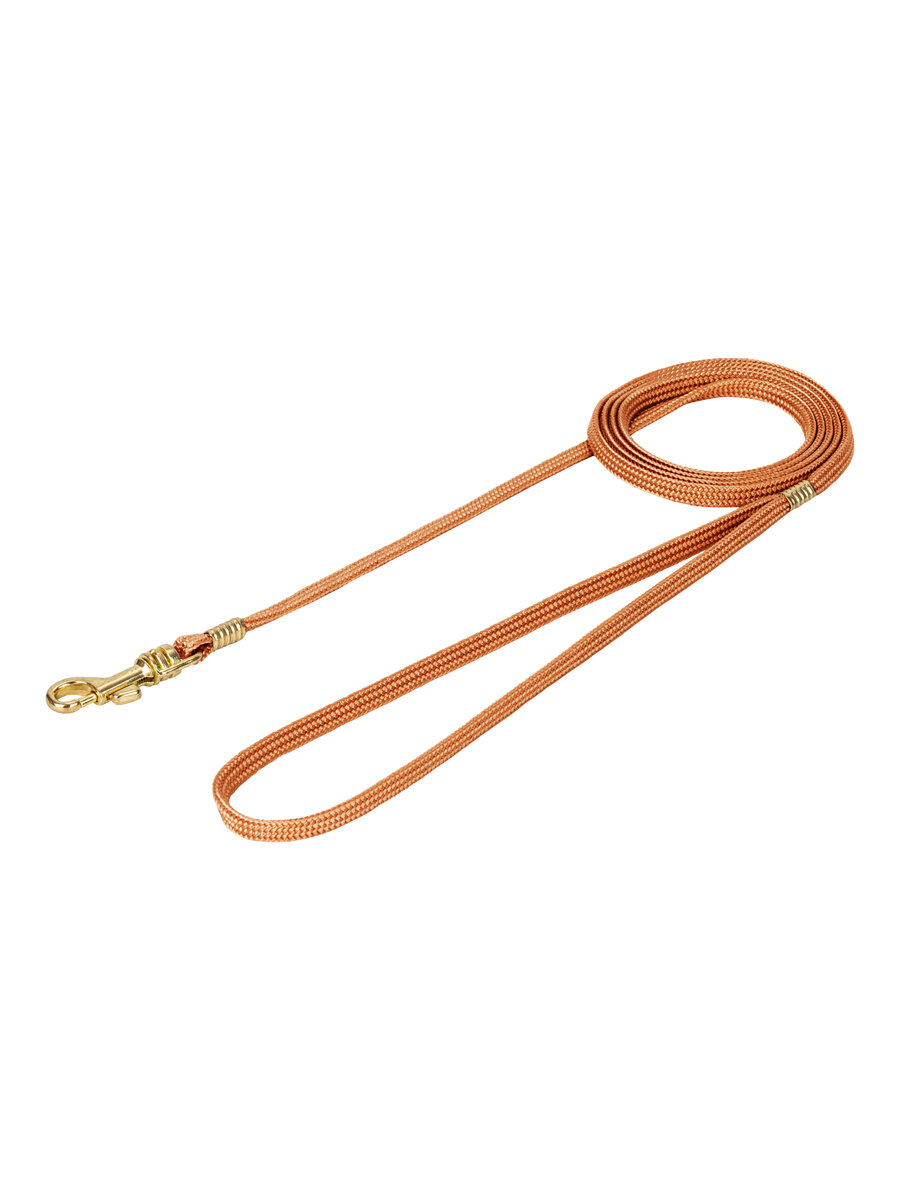 Поводок для собак с золотым карабином Zoo One, обжим, ширина 5 мм, длина 120 см (светло-коричневый), 73-2478