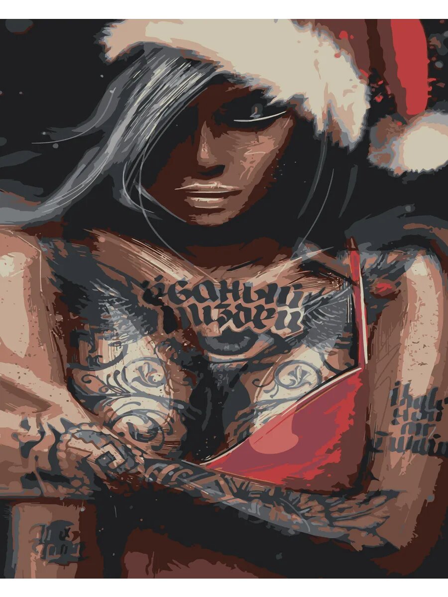 Картина по номерам Девушка Макс Твейн Тату