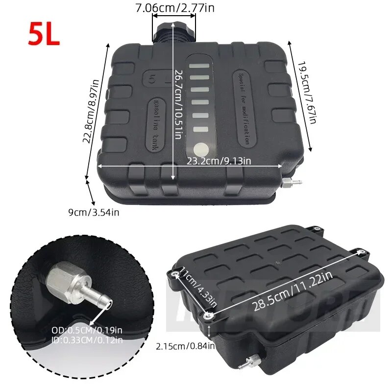 Бак для хранения масла 5л/8л с крышкой, воздушный дизельный нагреватель, топливный бак, прочный герметичный топливный бак для автомобиля, грузовика, кемпера, каравана, 5L