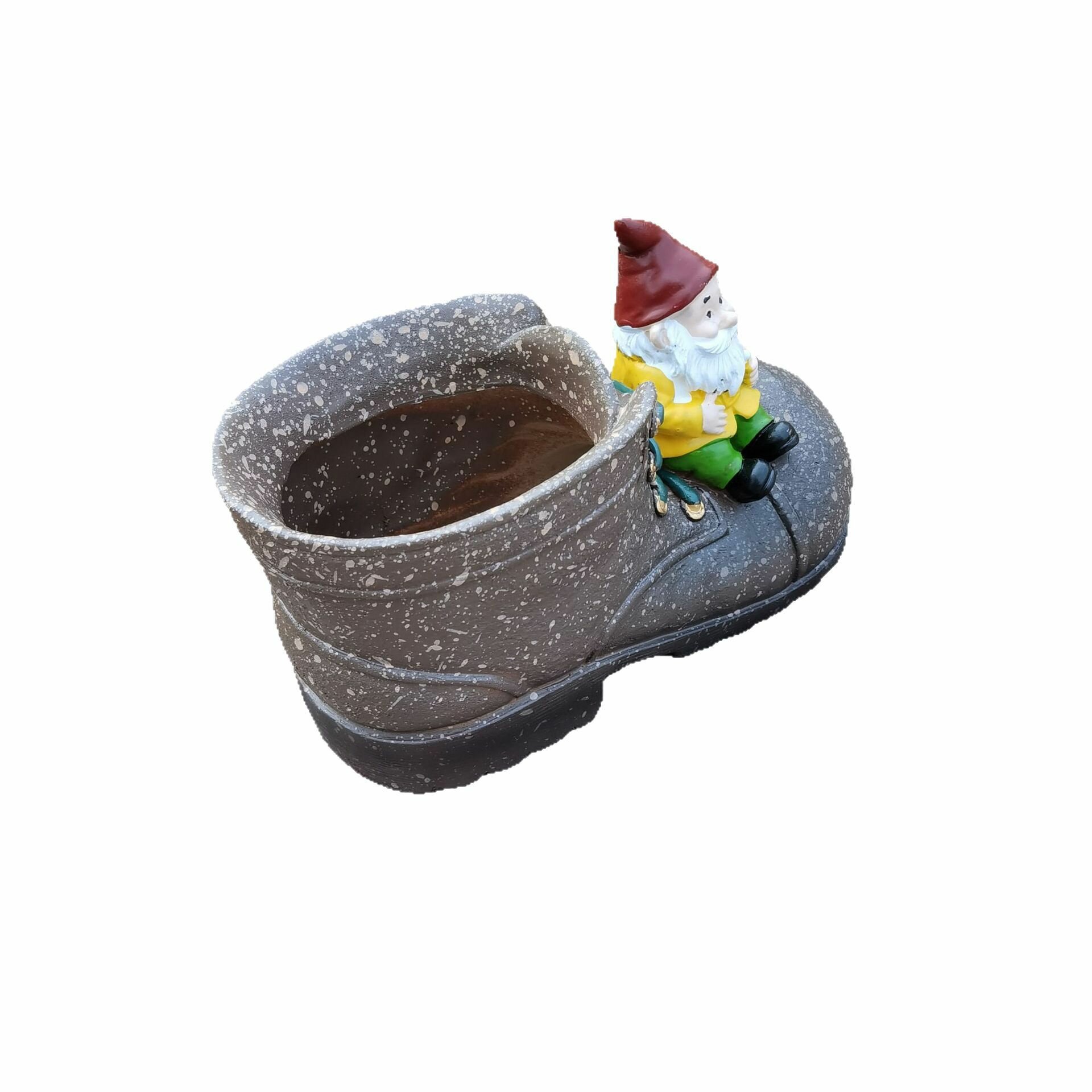 Горшок для цветов из резины в форме ботинка с гномом в виде мультяшной туфельки, креативные кашпо, декоративные скульптуры, цветочный горшок для суккулентов, украшение для внутреннего балкона, сада, патио, гостиной, стола