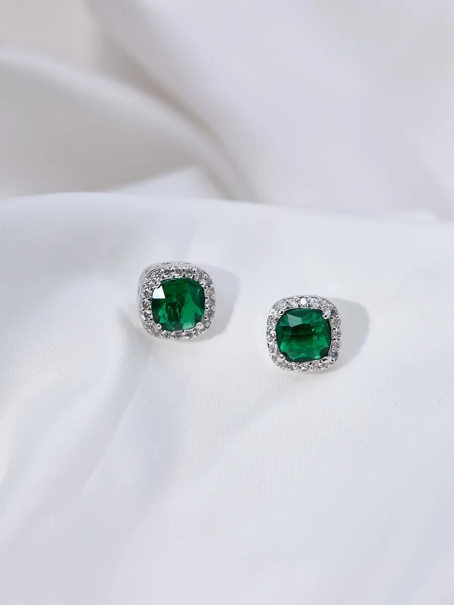 Серьги, фианит, циркон, кристалл