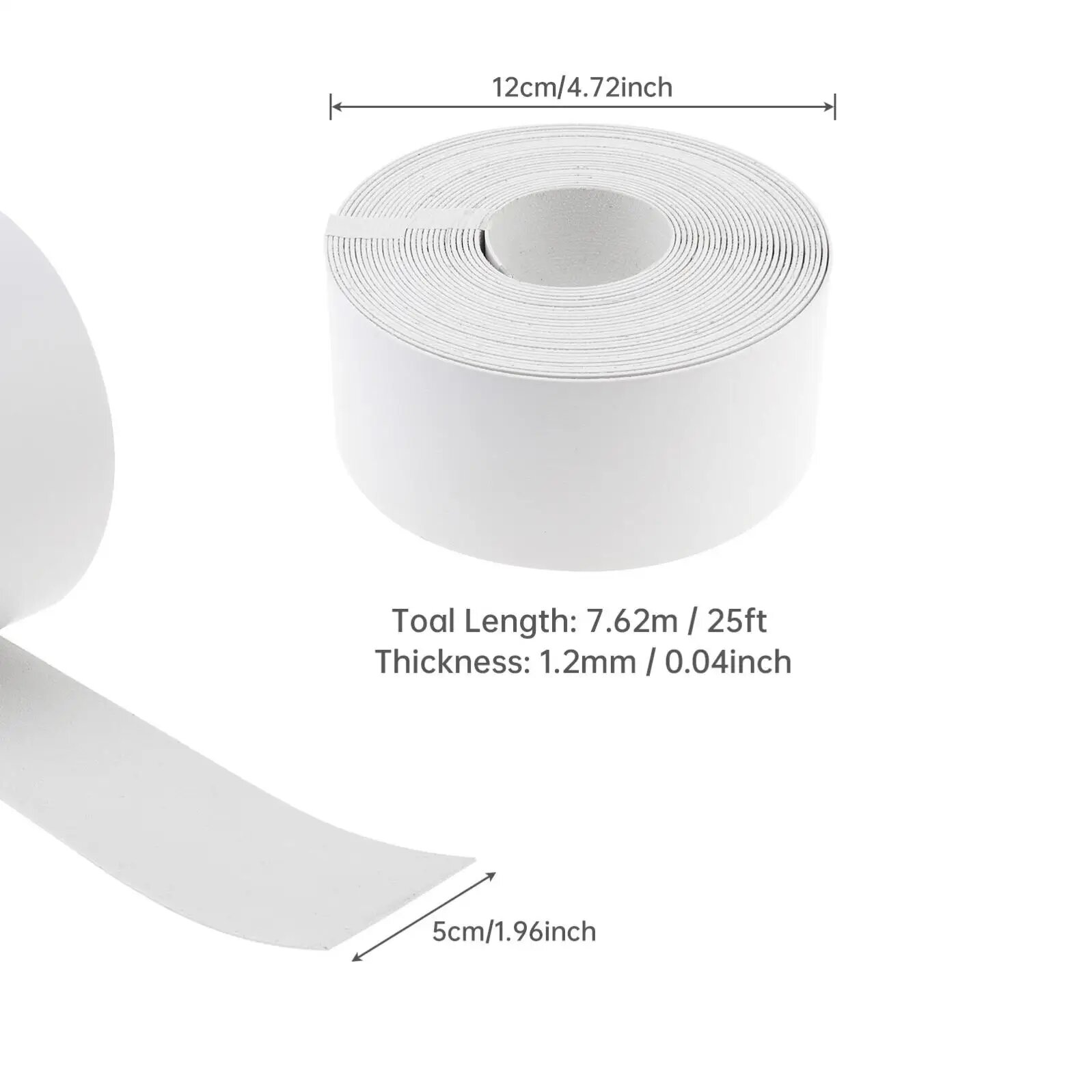 2 3/16 дюймов x 25 футов, 5,5 см x 7,62 м, термоплавкий клей, кромка из ПВХ для фанеры, стола/шкафа, предварительно наклеенная окантовка для шпона Белый, White