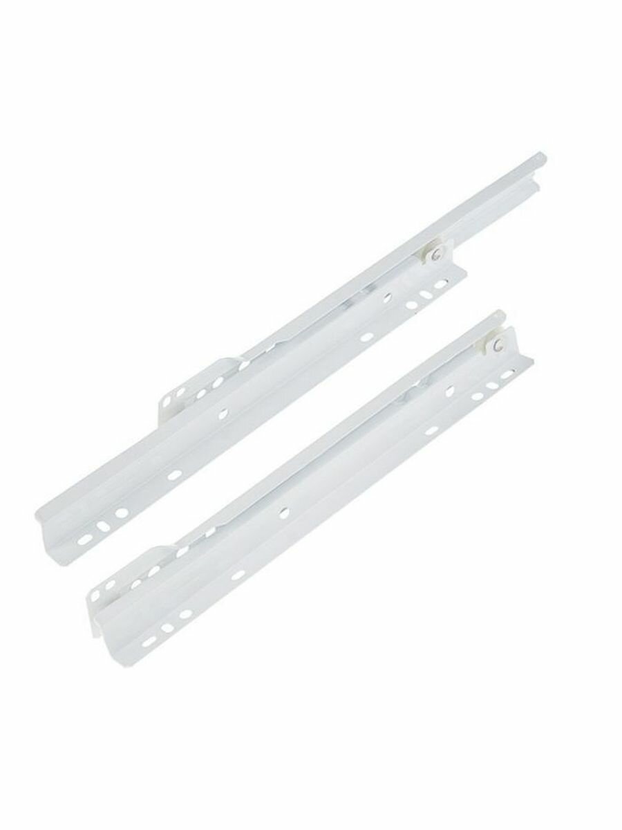 Направляющие для выдвижных ящиков роликовые 300 мм`SANBERG` белые