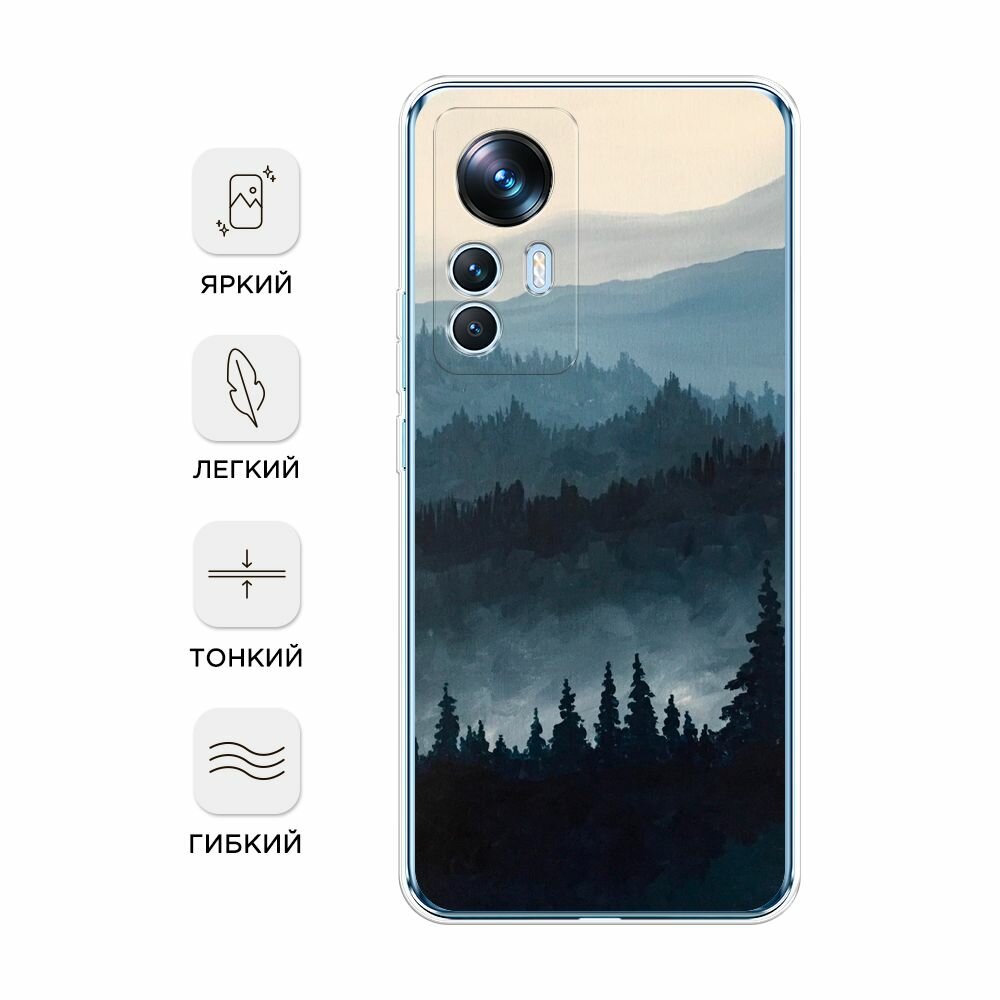 Чехол на Xiaomi 12T/12T Pro / Сяоми 12T/12T Про с принтом "Туманные горы" — фото 1