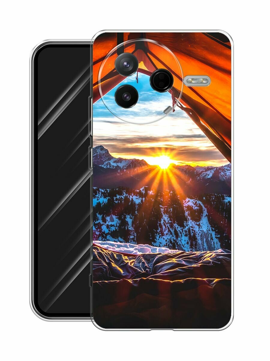 Силиконовый чехол на Poco F7 Pro / Поко F7 Про с принтом "Горы 7" — фото 1