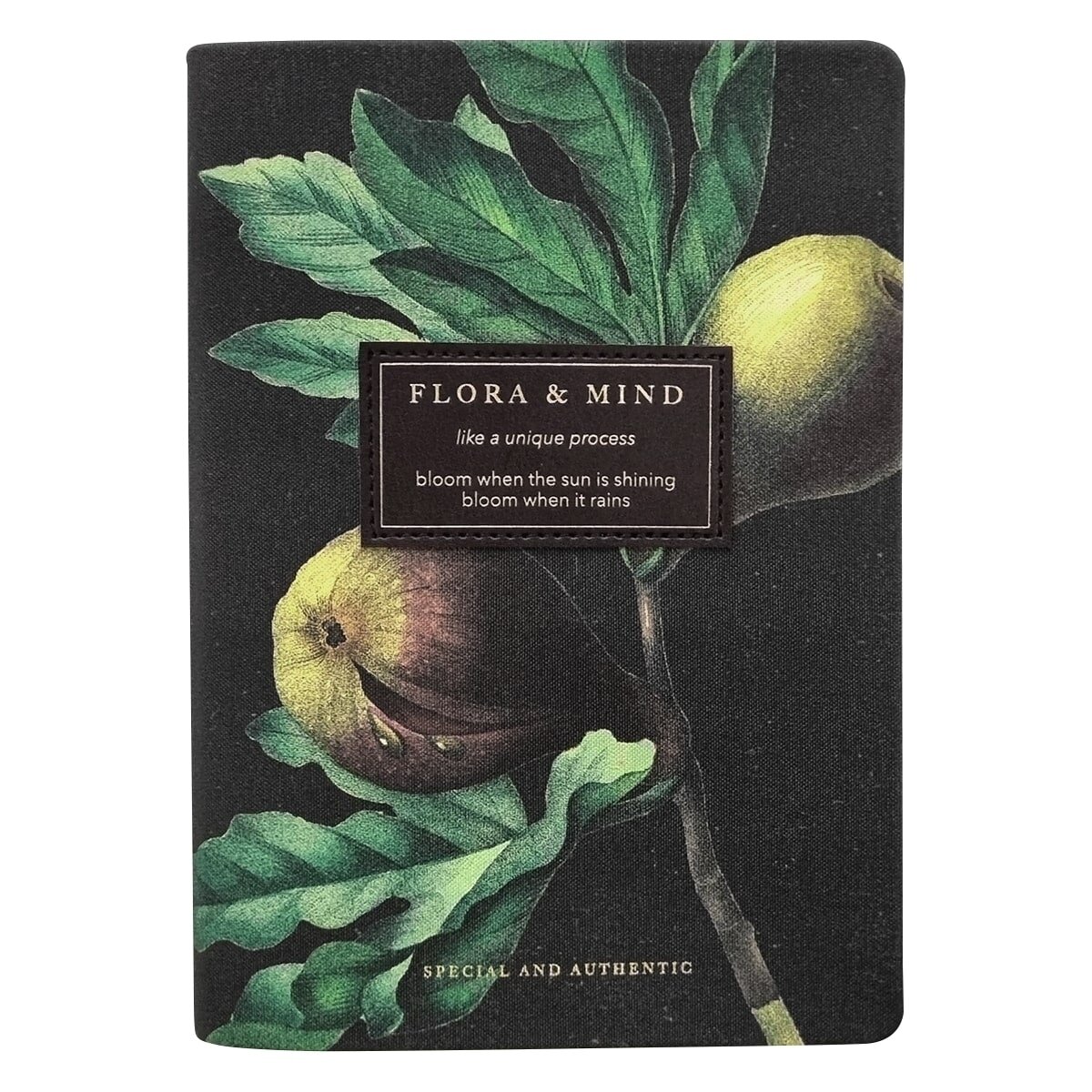 Ежедневник, датированный 2026, Infolio, 140x200 мм, 352 стр, интегральный переплет, Flora, черный