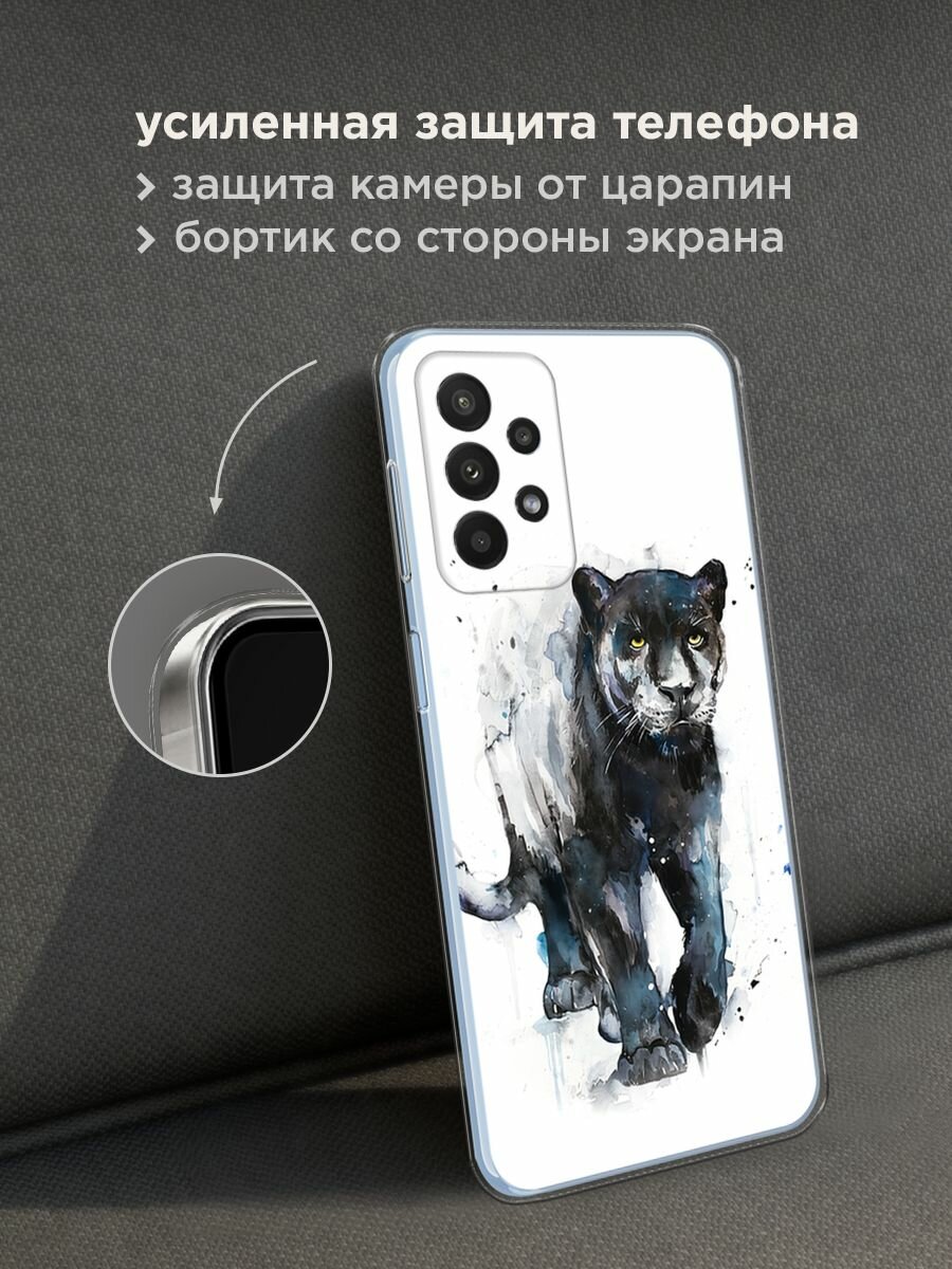 Чехол на Samsung Galaxy A23 / Самсунг Галакси А23 с принтом "Пантера арт 3" — фото 1