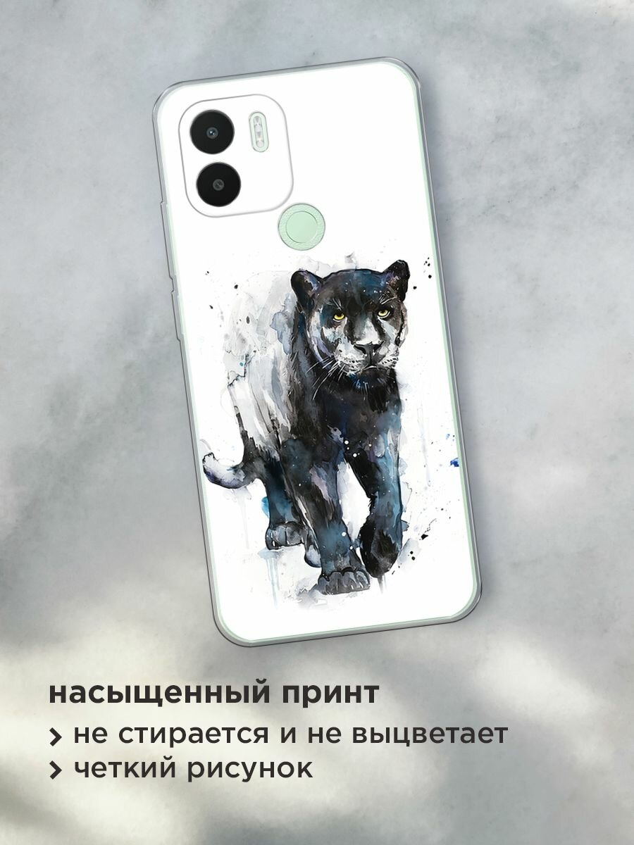 Чехол на Xiaomi Redmi A1+/Redmi A2+/Poco C51/C50 / Редми A1+ с принтом "Пантера арт 3" — фото 1