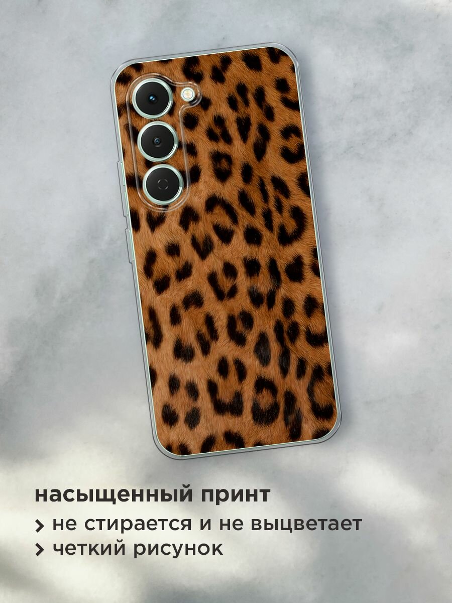 Чехол на Tecno Spark 40 Pro / Текно Спарк 40 Про с принтом "Мех леопарда" — фото 1