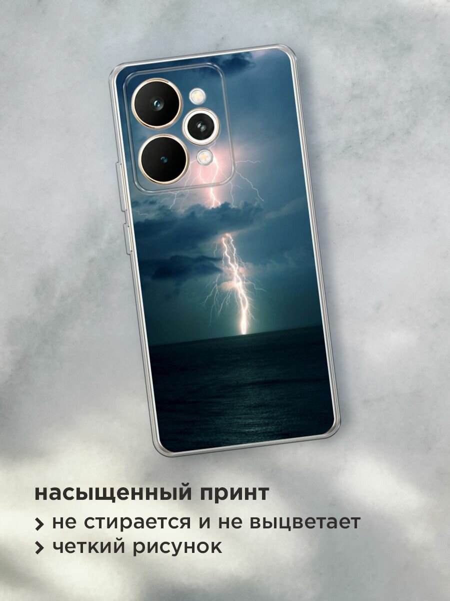 Силиконовый чехол на Realme 15 Pro / Реалми 15 Про с принтом "Молния 1" — фото 1