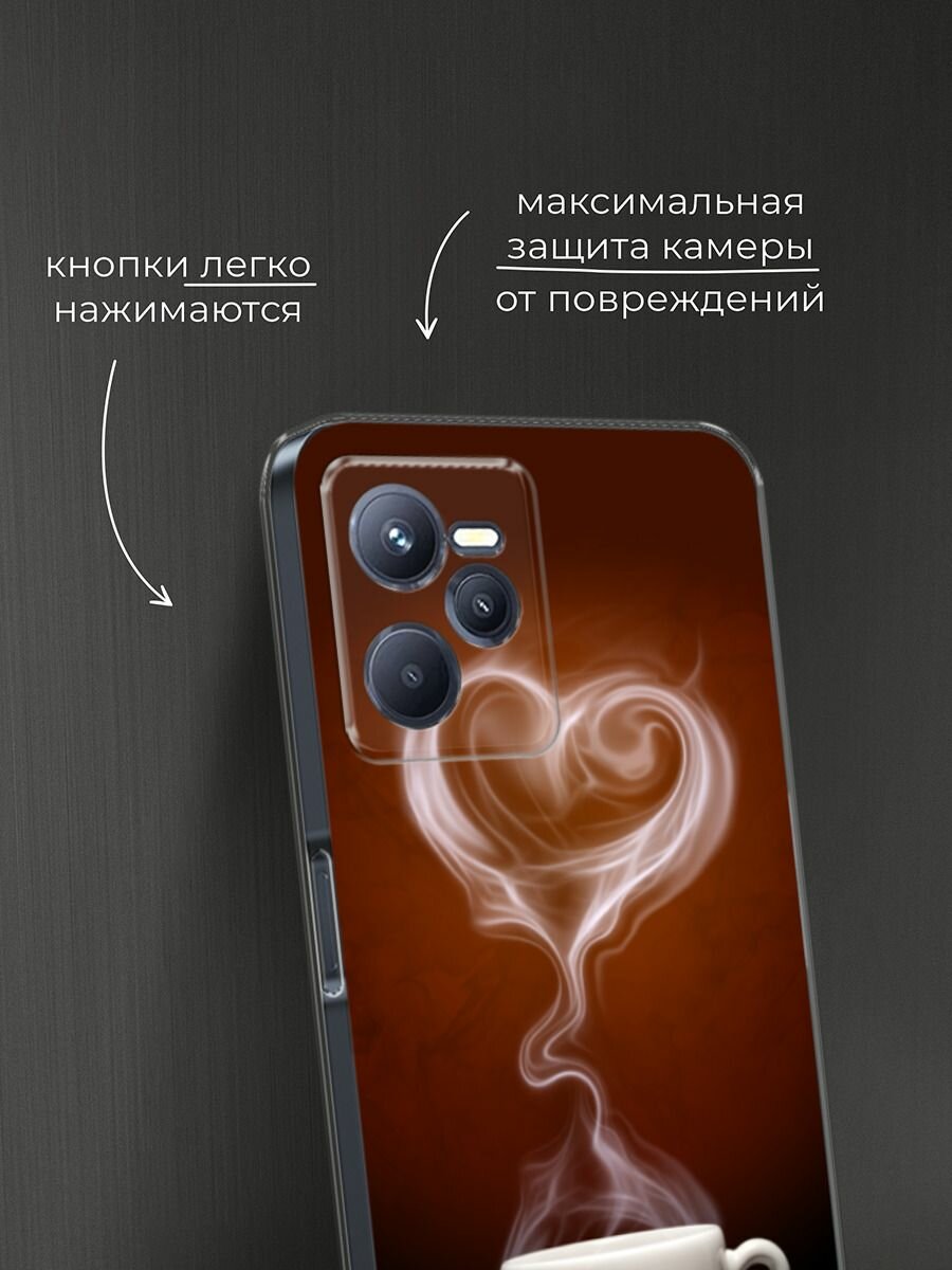 Чехол на Realme C35 / Реалми C35 с принтом "Кофейная любовь" — фото 1