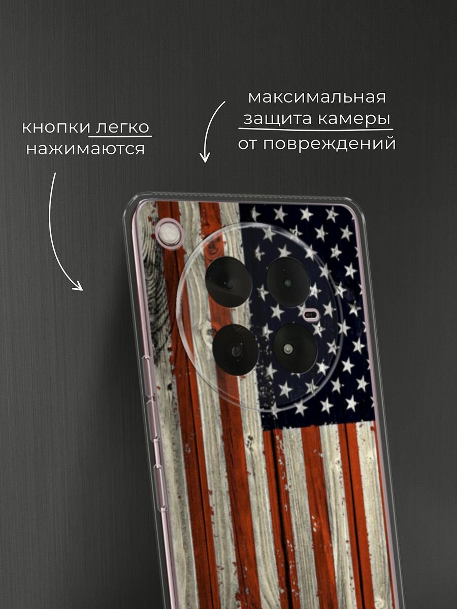 Чехол на Infinix Zero 40 4G / Инфиникс Зеро 40 4G с принтом "США" — фото 1
