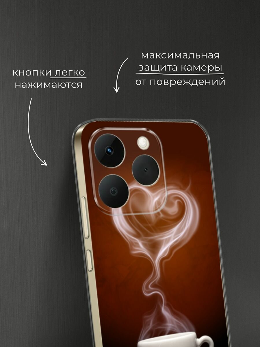 Чехол на Realme 15T / Реалми 15Т с принтом "Кофейная любовь" — фото 1