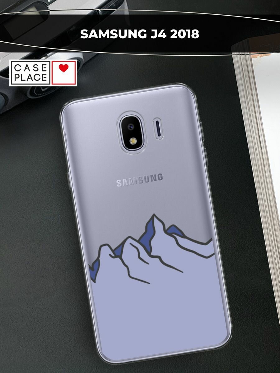 Чехол на Samsung Galaxy J4 / Самсунг Галакси Джей 4 с принтом "Гора", прозрачный