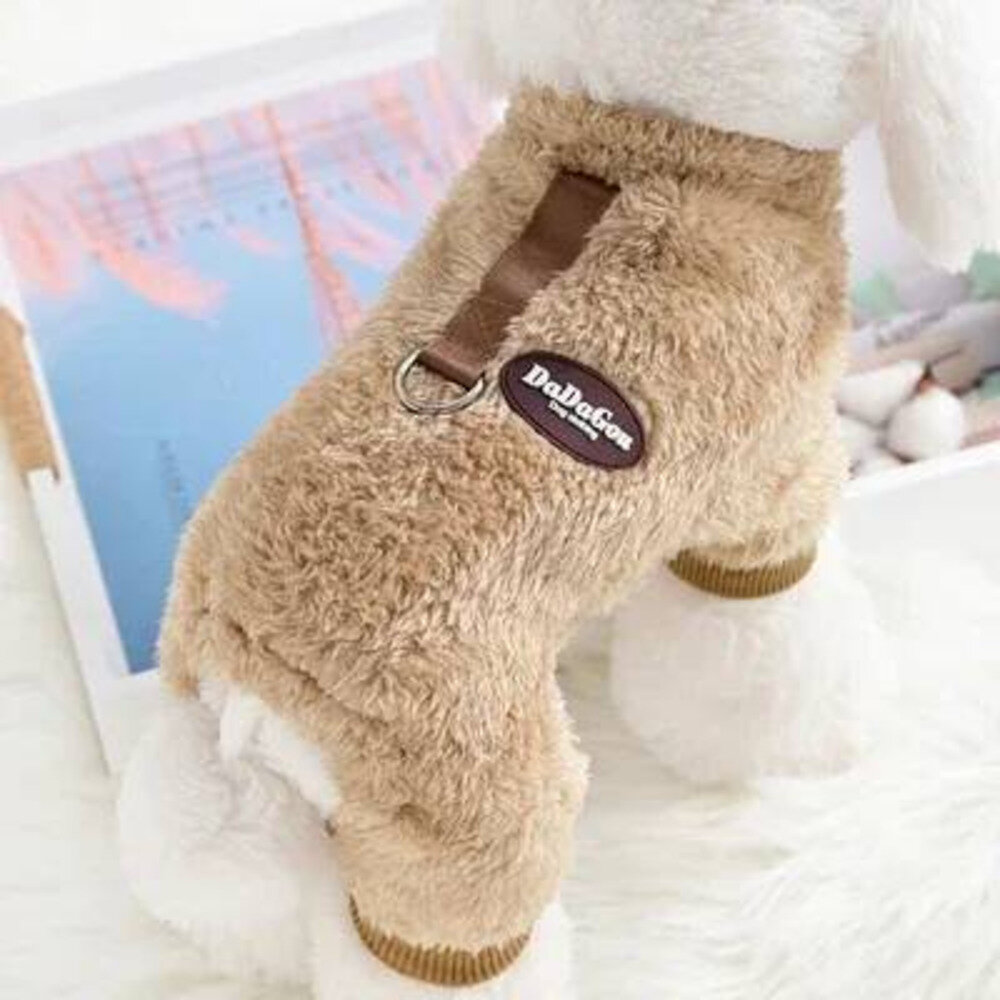 Зимний комбинезон для собак, теплая одежда для маленьких собак, фланелевый комбинезон для чихуахуа и мопса, мягкий фланелевый костюм для собаки