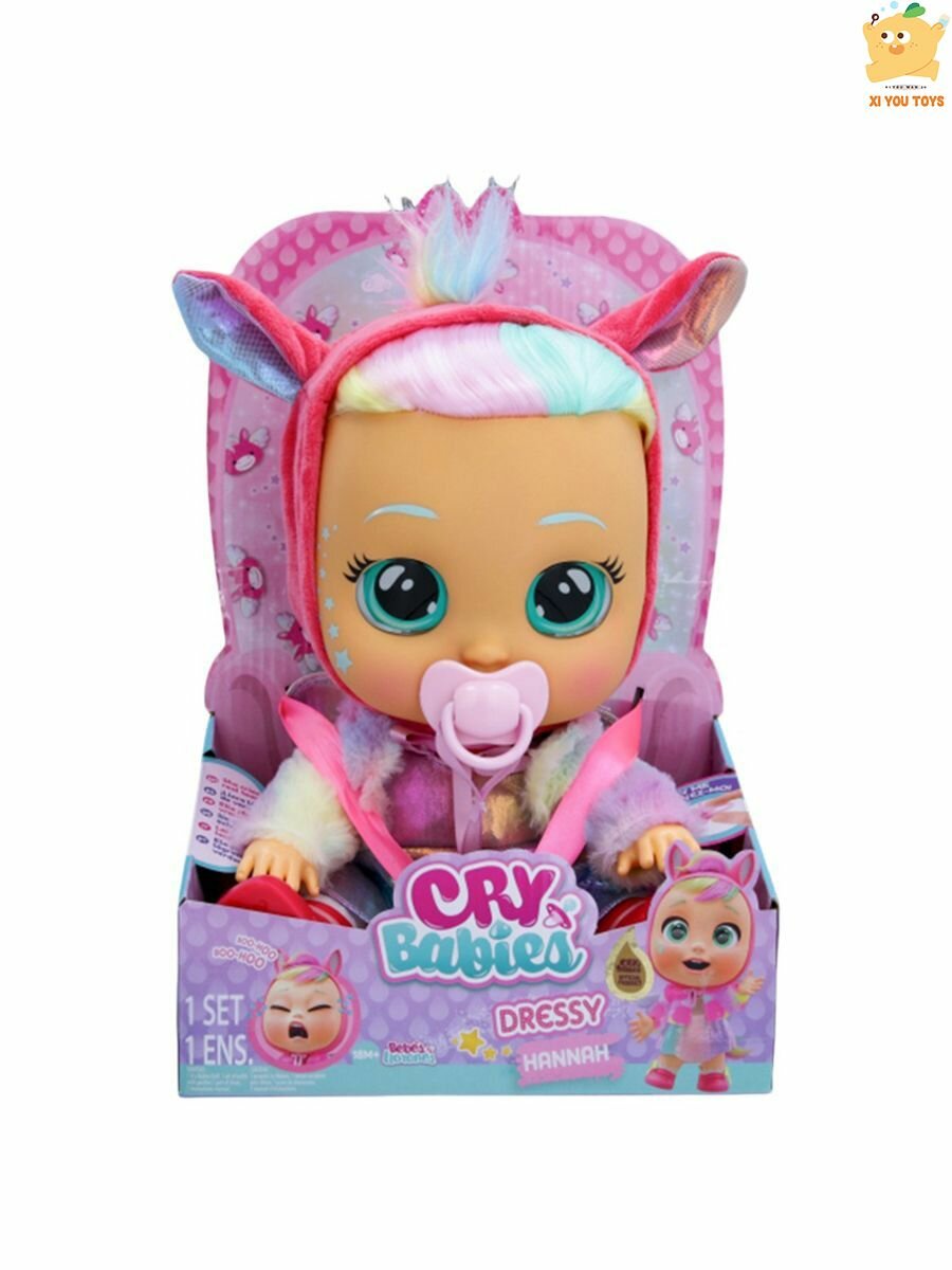 Край Бебис Куклы IMC Toys Cry Babies Dressy Hannah / Интерактивные Аниматронные Куклы, Одетые В Костюмы Животных, Подходят Для Детей В Возрасте От 18 Месяцев И Старше.